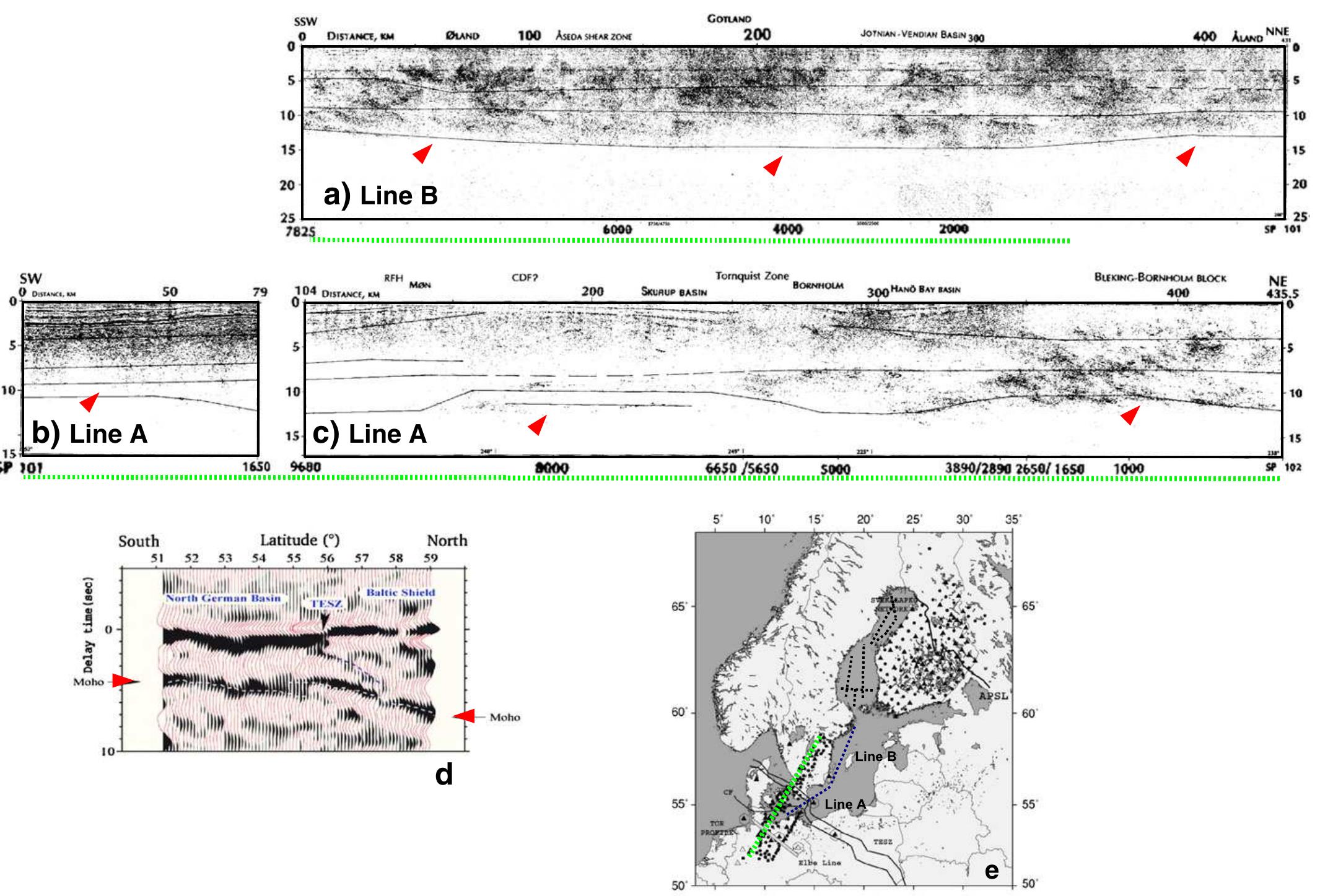 Multi-seismic data that characterizes the tesz in northern
