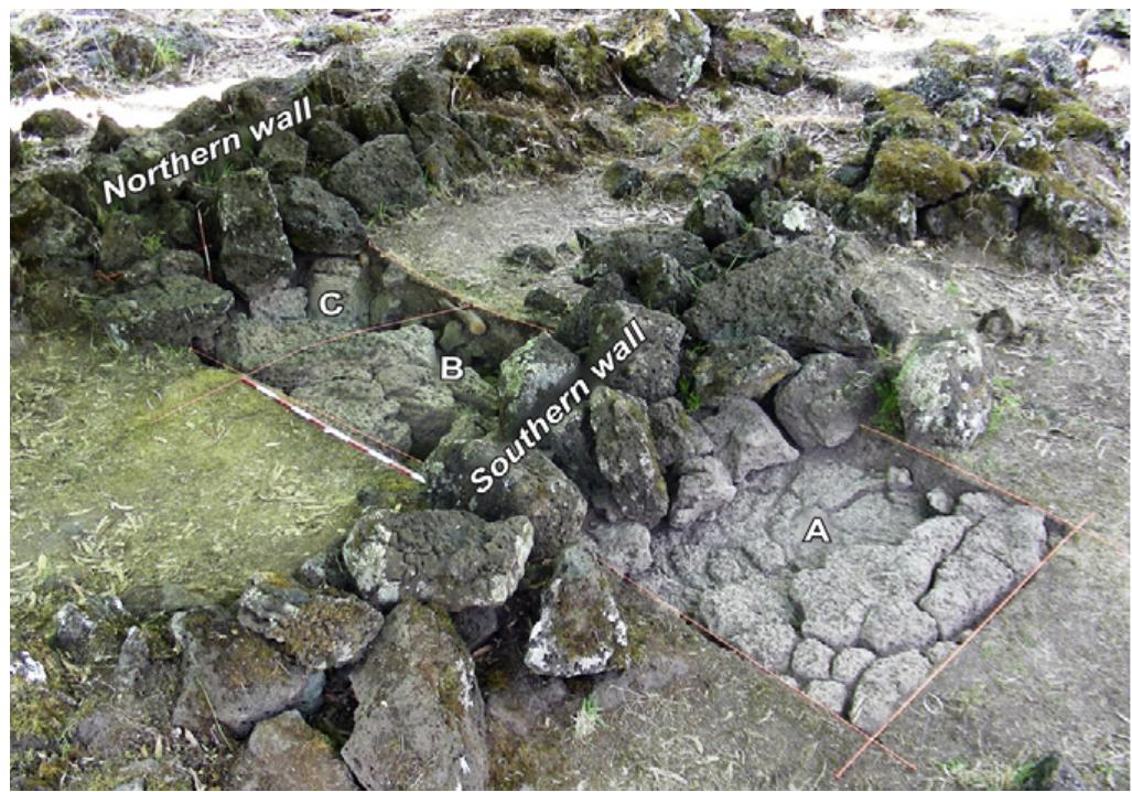 Channel feature f10 excavation trench showing east section