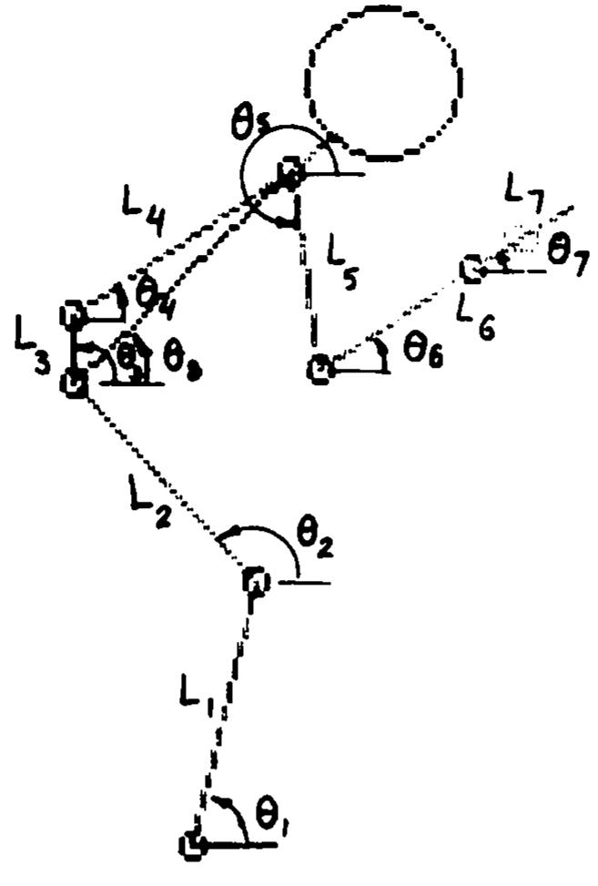 Linkage system used in body model. of spinal compressive