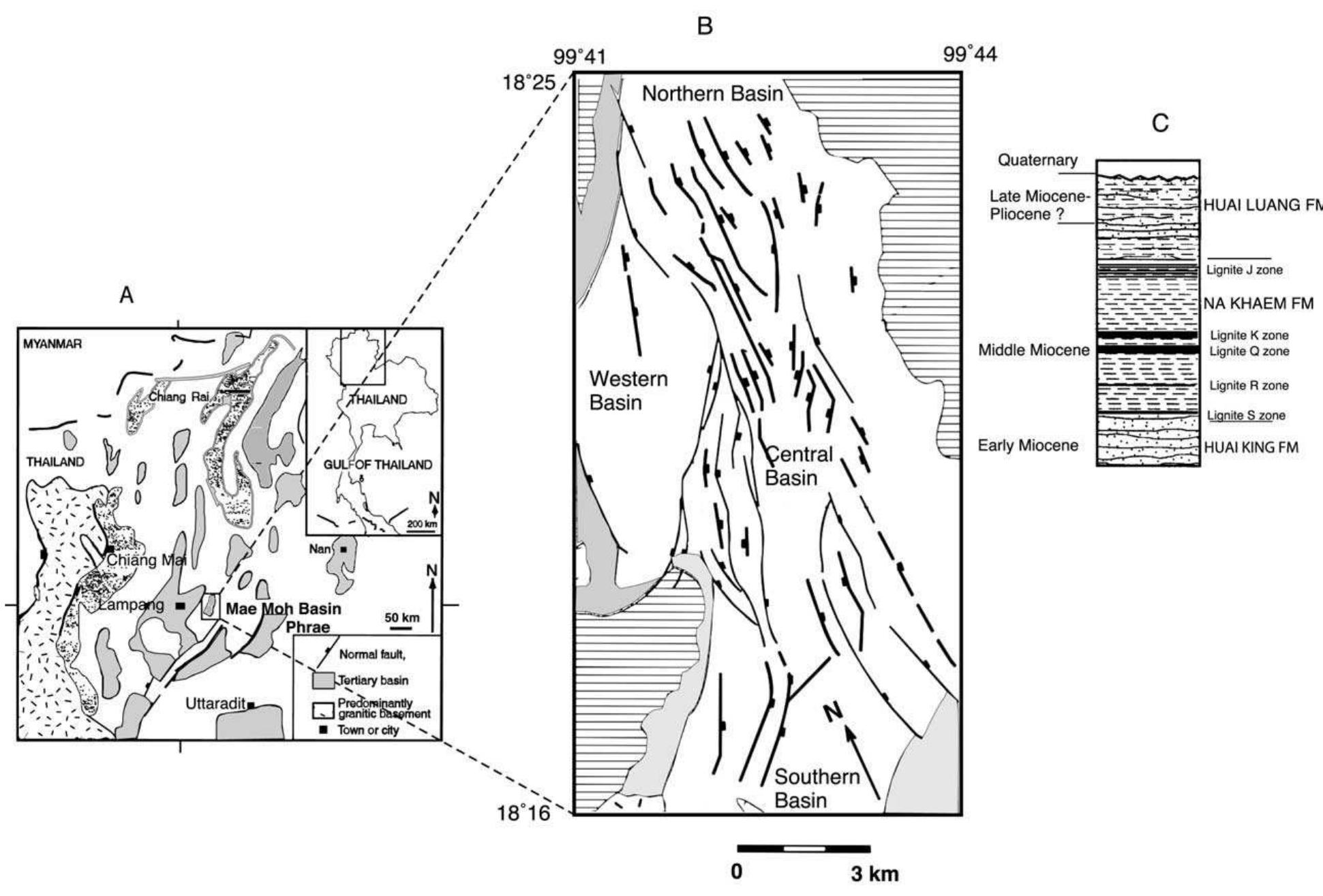(a) location map of the tertiary basins in northern