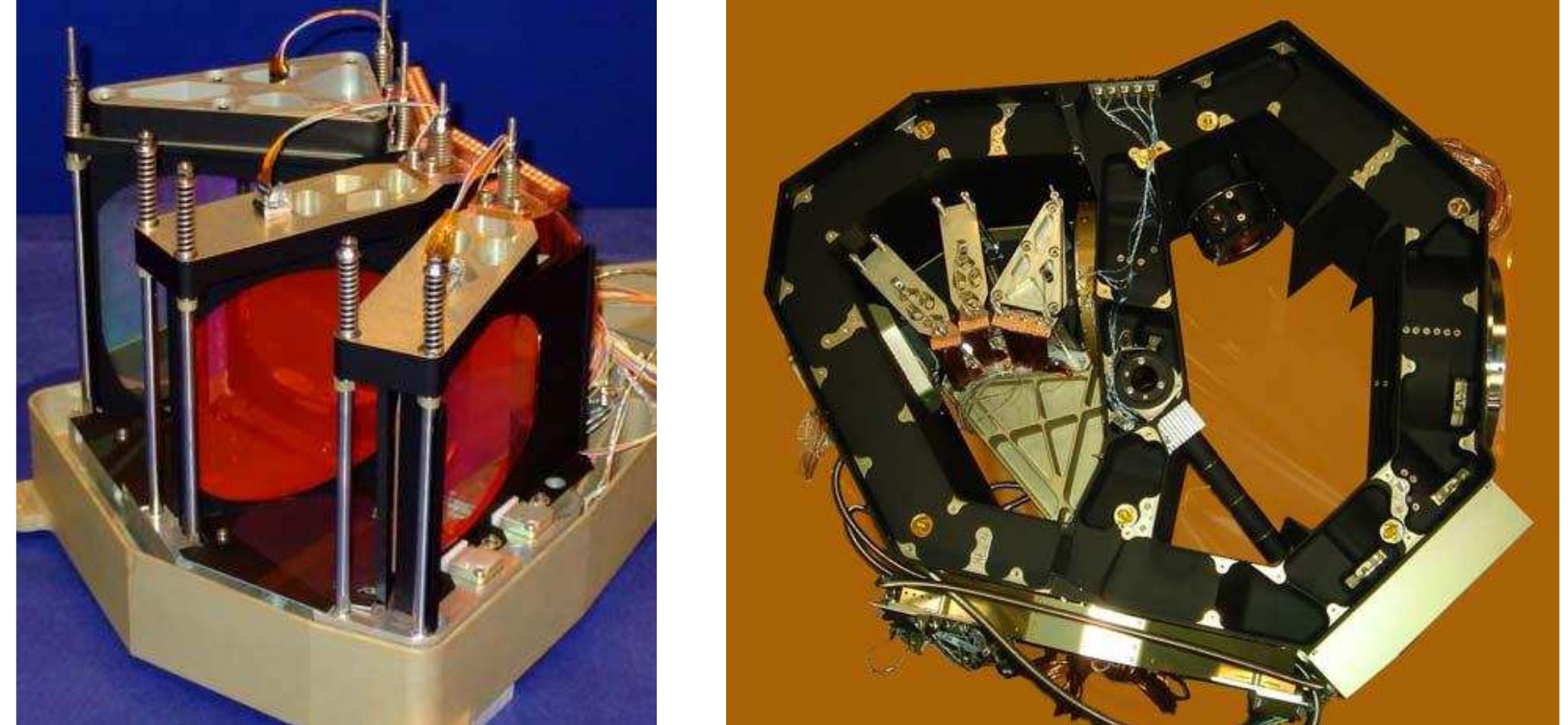 The final mounting of the three prisms is shown in figure