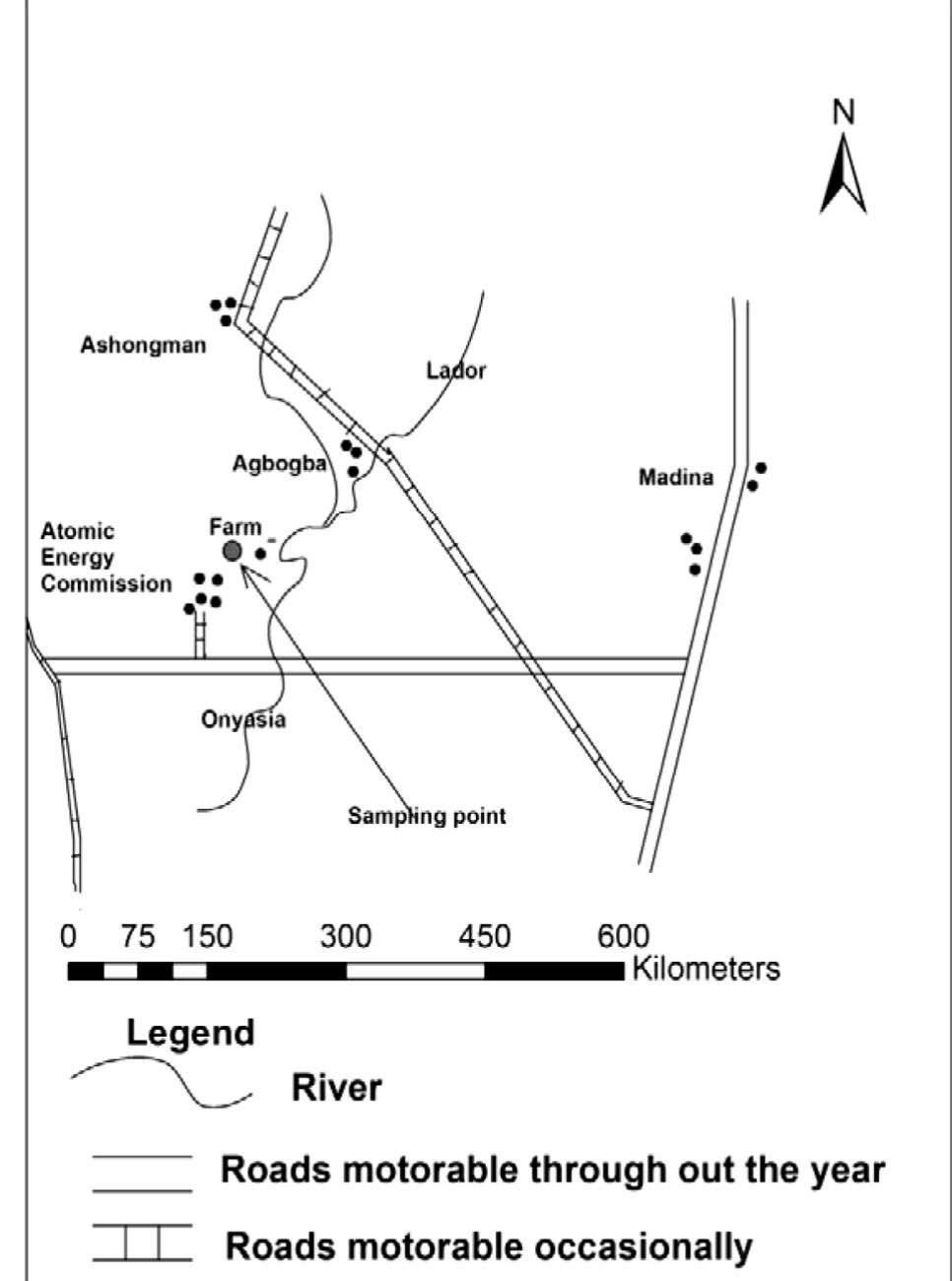 Location map of sample collection and study area.