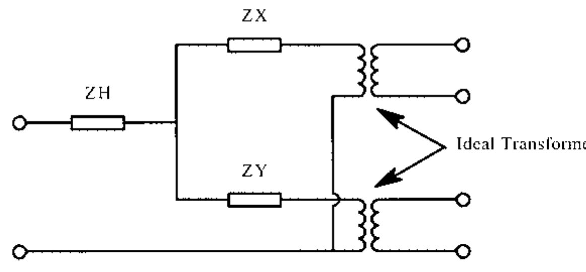 9 t equivalent circuit of a three-winding transformer. to
