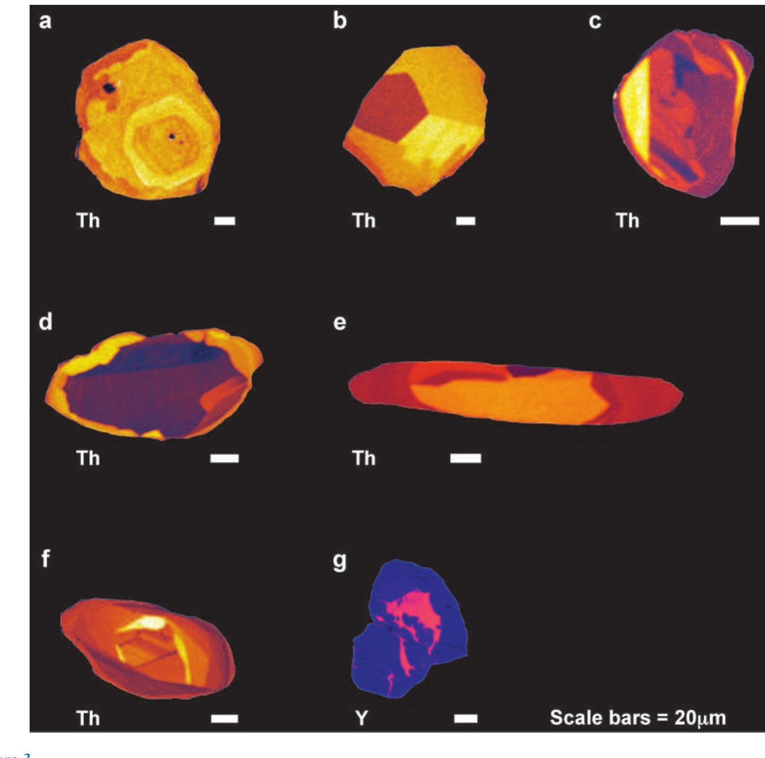 Zoning patterns revealed by x-ray compositional maps of
