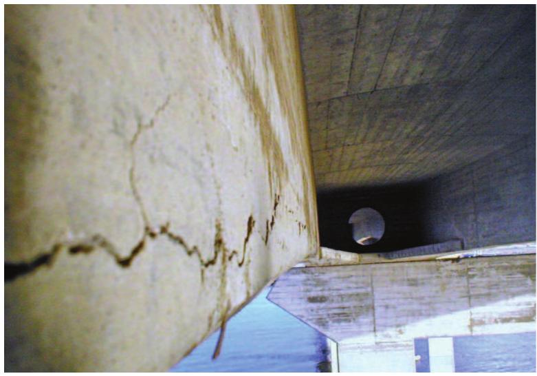 21 — longitudinal cracking in the beams.