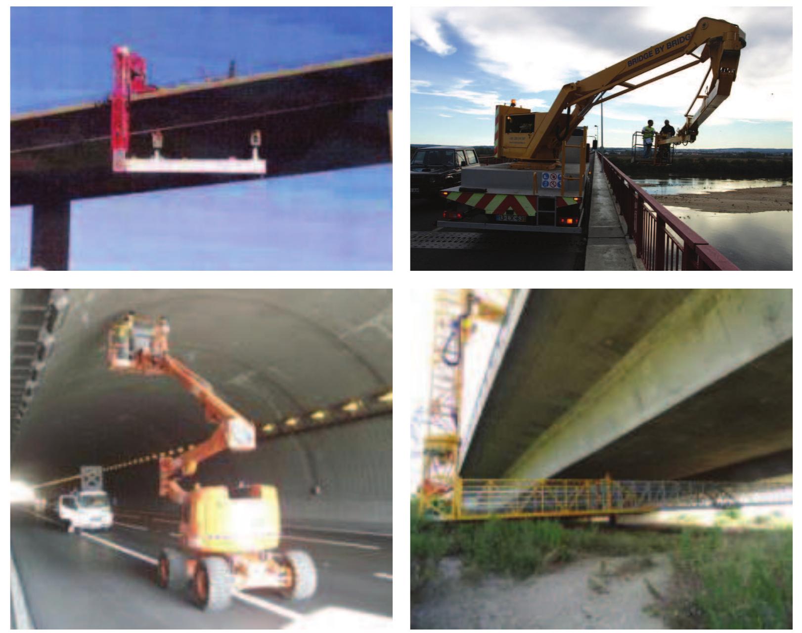 34 — under-bridge inspection vehicle.