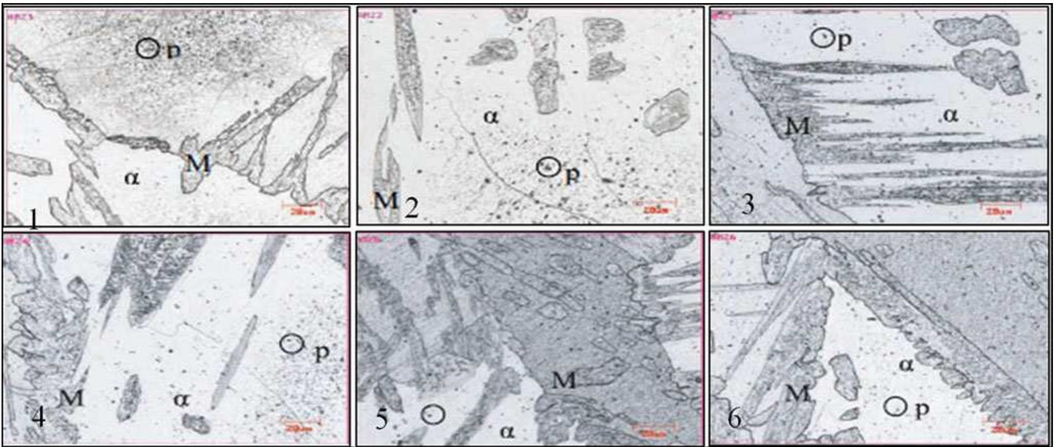 Fusion zone microstructure with / pure argon, 2 ar+2 % oo, 3