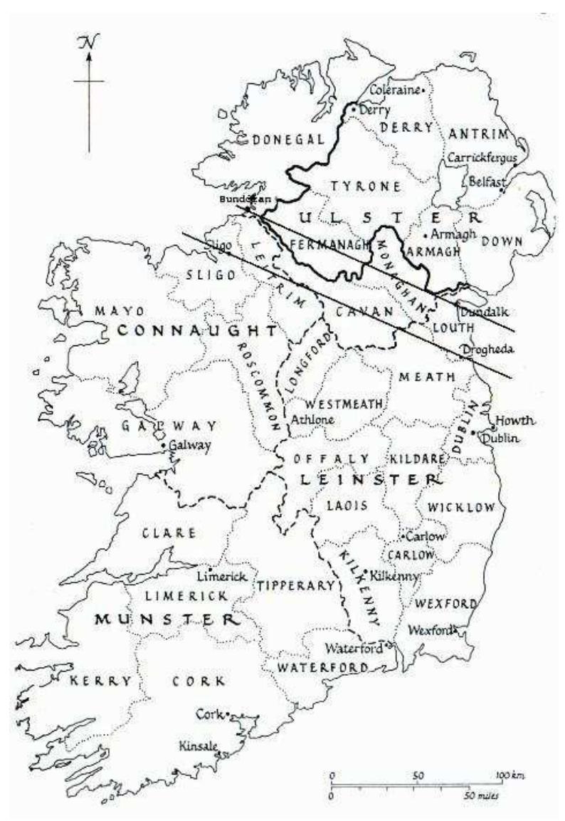 1. dialect transitional zones (adapted from kallen 1994: