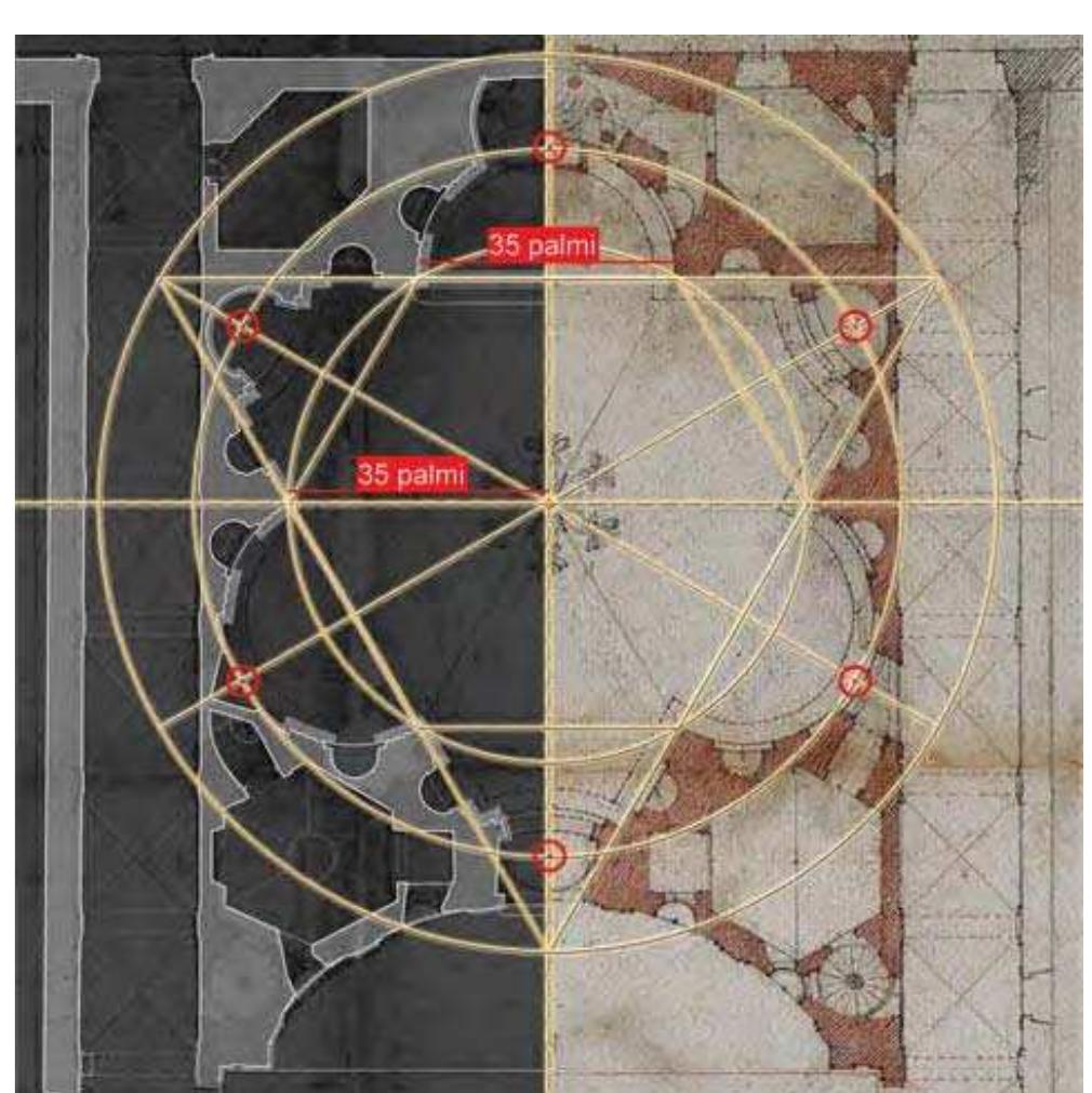Autographic drawing by francesco borromini called cimeli 77,
