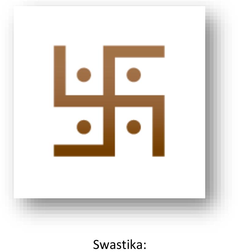 The swastika symbol which look like the nazi emblem, holds a