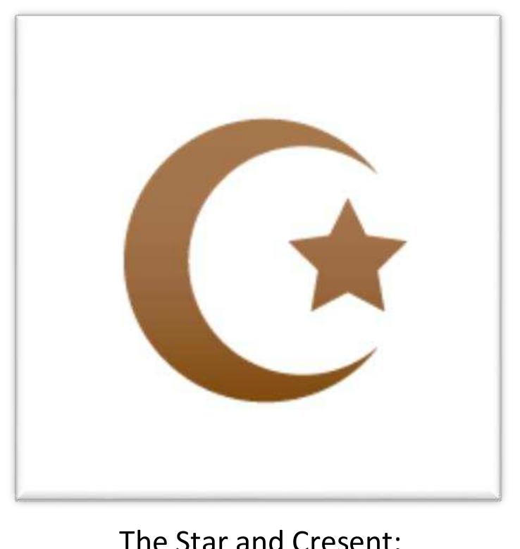 The star and crescent is the best-known symbol used to