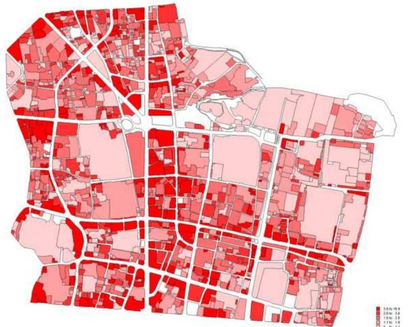 Map of fsi figure 7 map of accessibility to fsi (radii 800m)