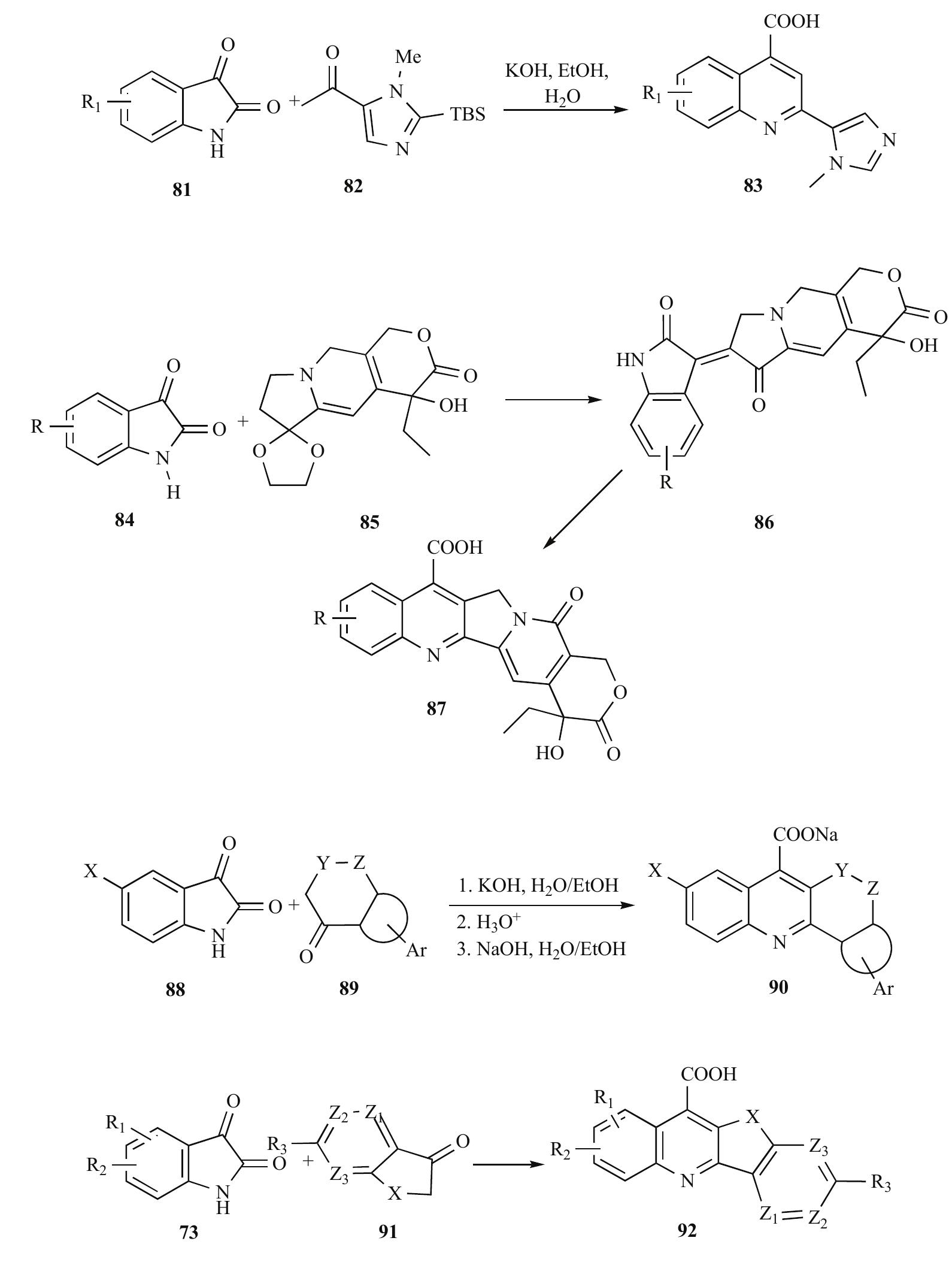 Figure 11 - Pfitzinger Reaction in the Synthesis of