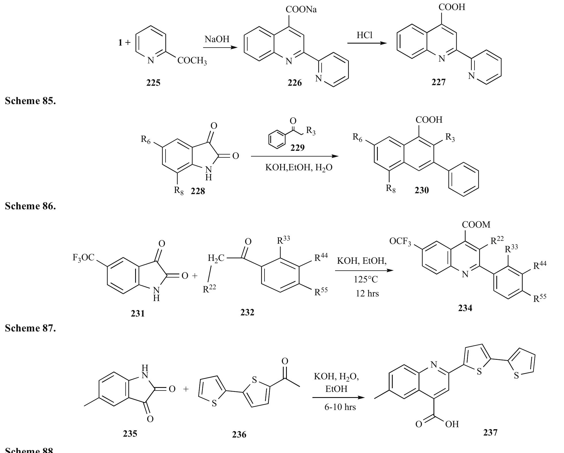 Figure 34 - Pfitzinger Reaction in the Synthesis of