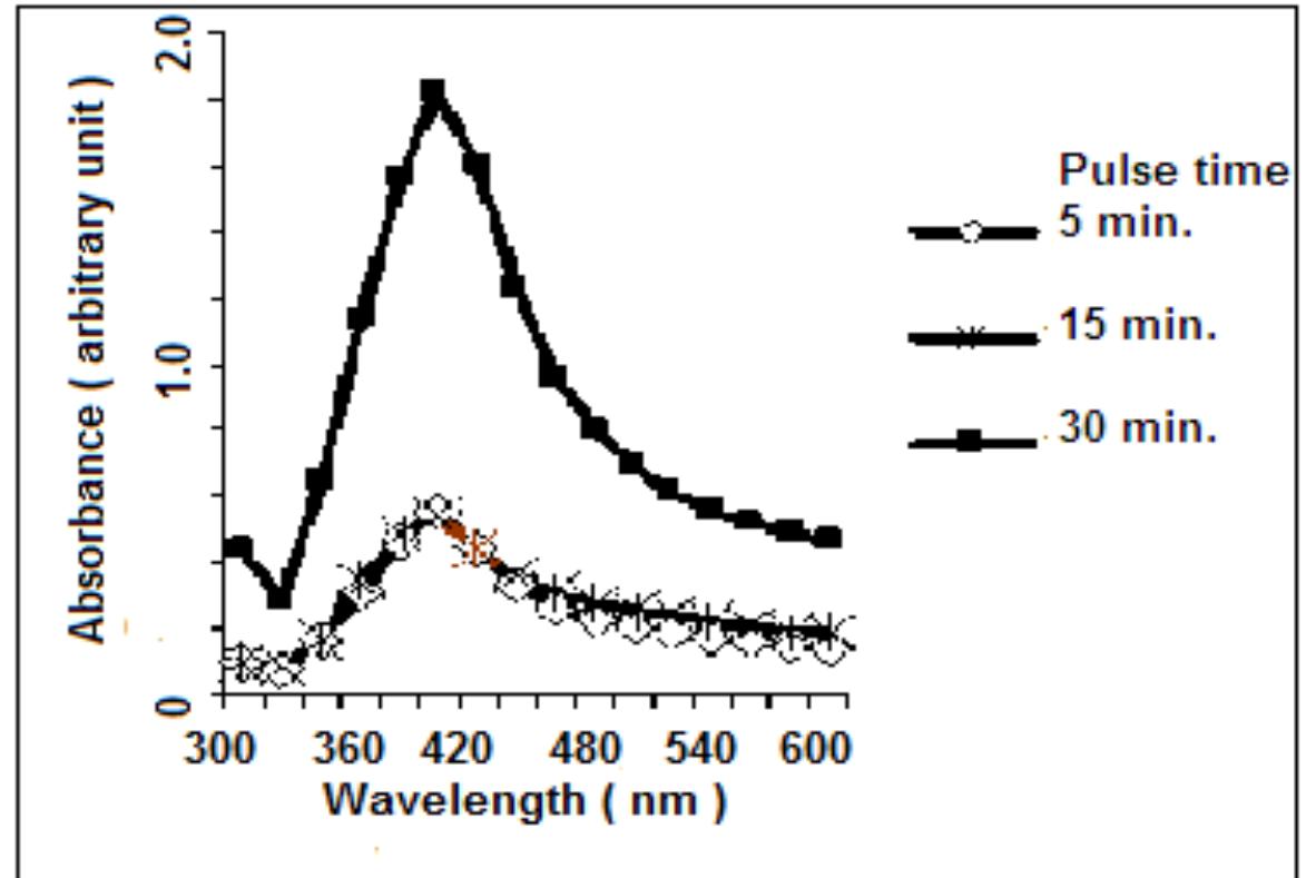 Uv-visible spectra were measured using uv- cary 100 cone uv-