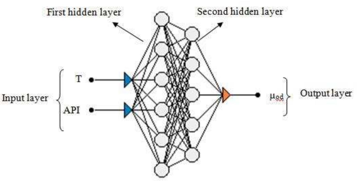 Multiple layer neural-network model.