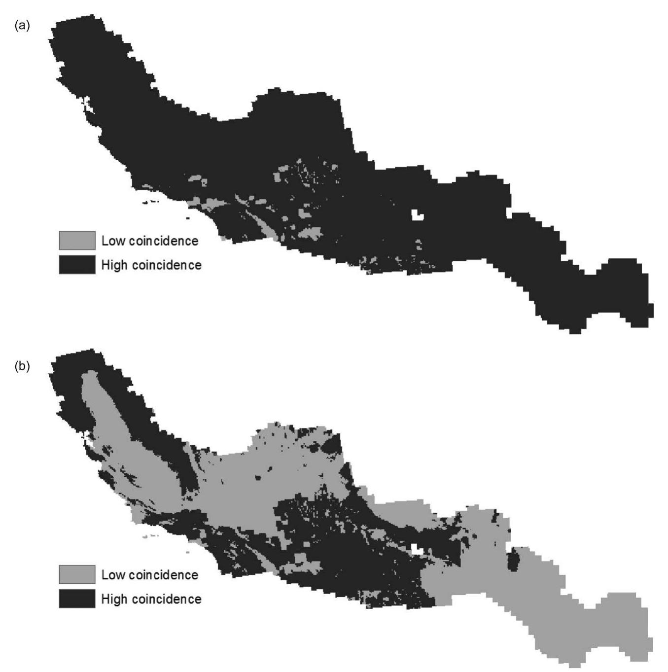 B2. example of map comparison with fuzzy kappa statistic. in