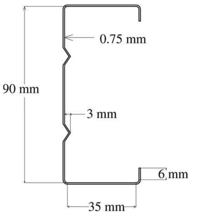 4.2. specimen types fig. 1. cross-section of c-shape frame.