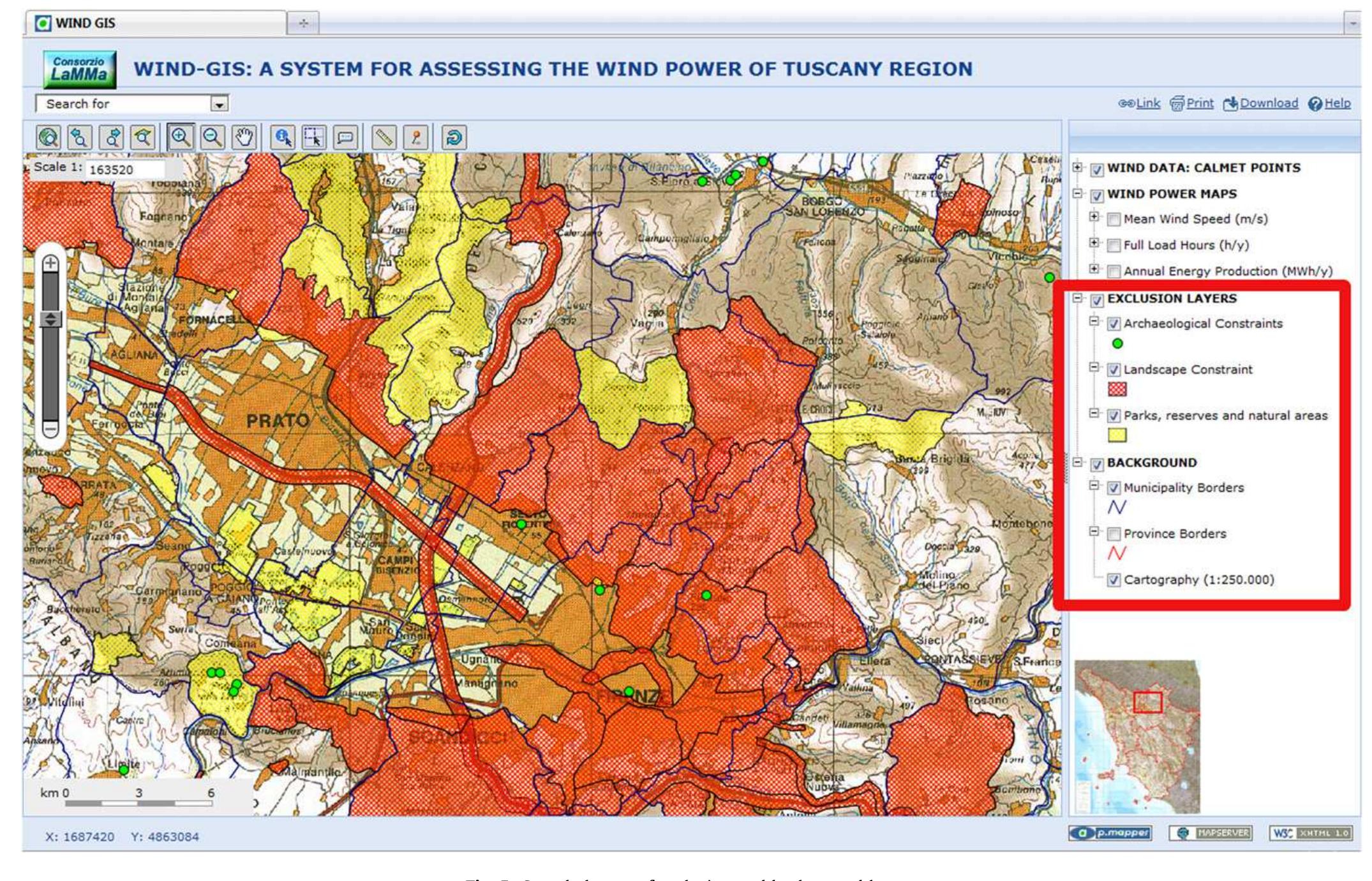 Figure 6 - A GIS-based interactive web decision support