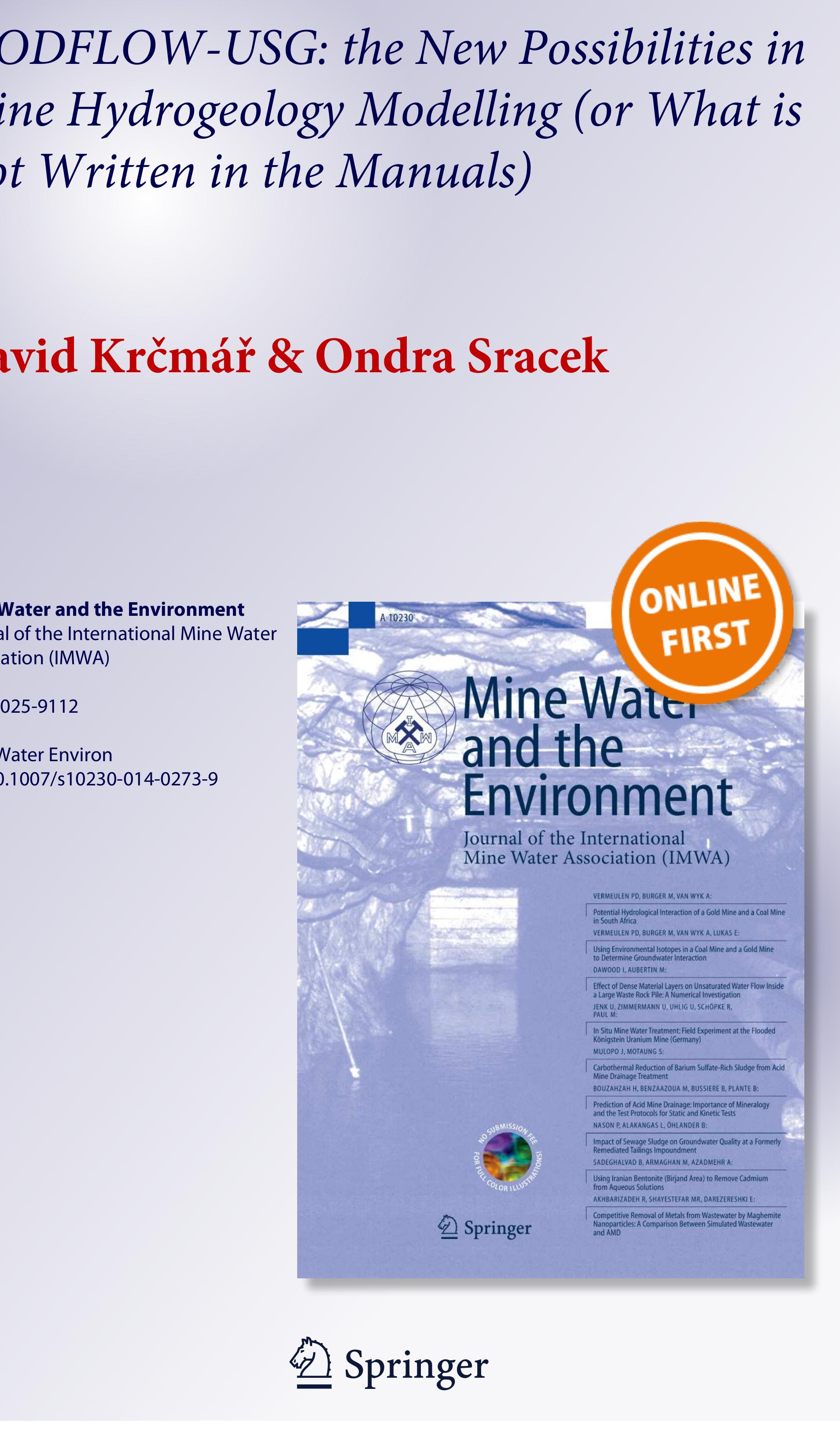 Figure 1 - MODFLOW-USG: the New Possibilities in Mine