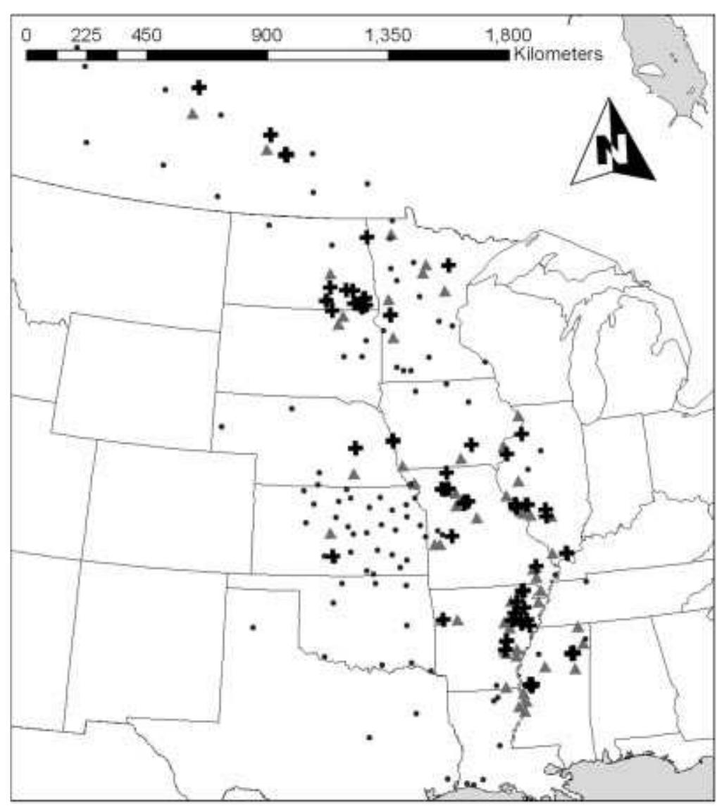Mallard migration observation network sites in the united