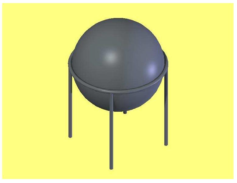 Schematic of the spherical pressure vessel the ansys cae