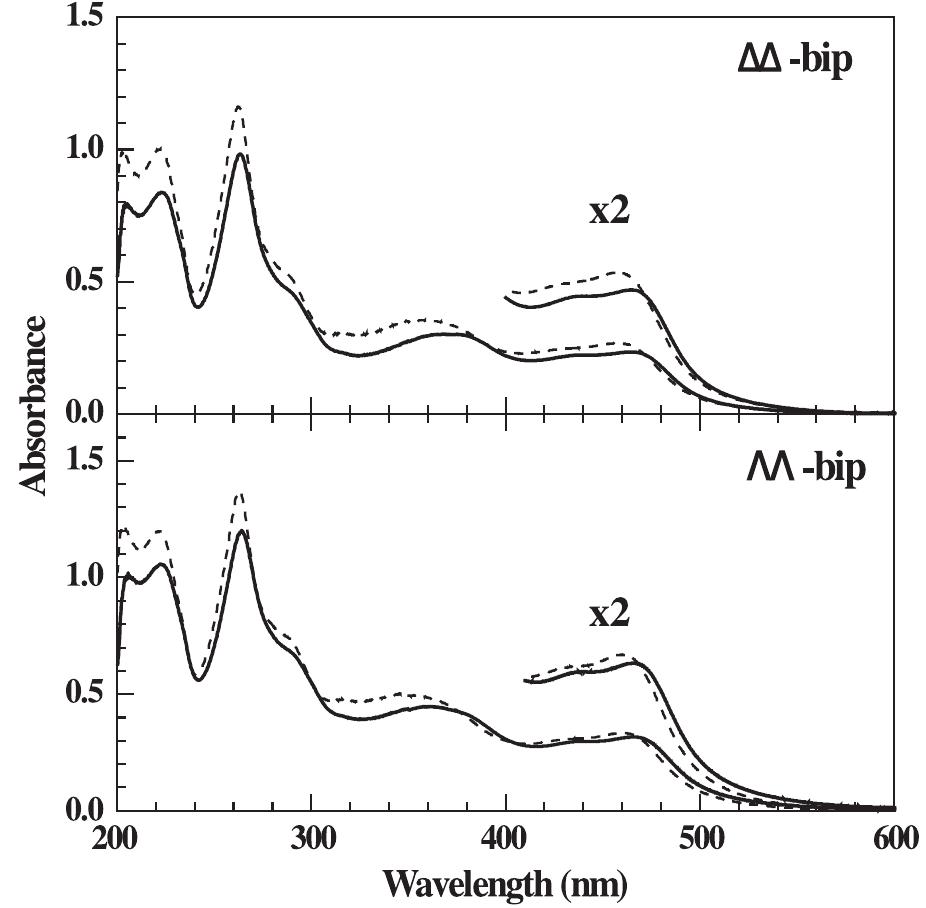 Absorption spectra of aa- (panel a) and