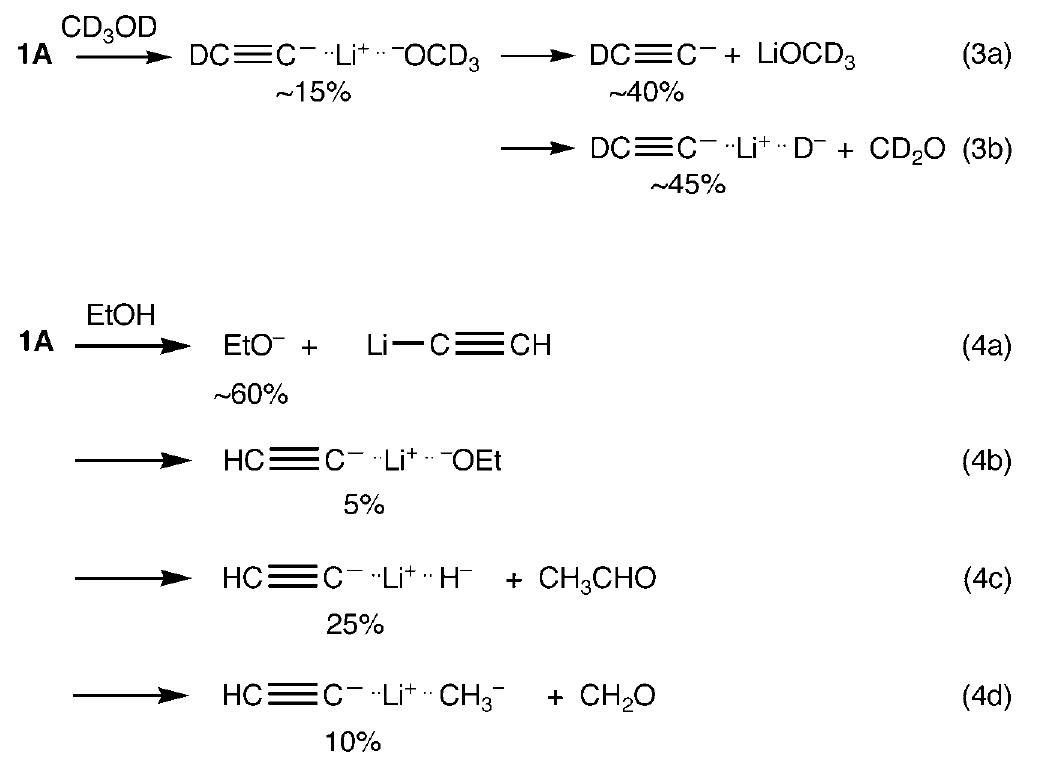 Manner to methanol, also affords acetylide—lithium ethoxide