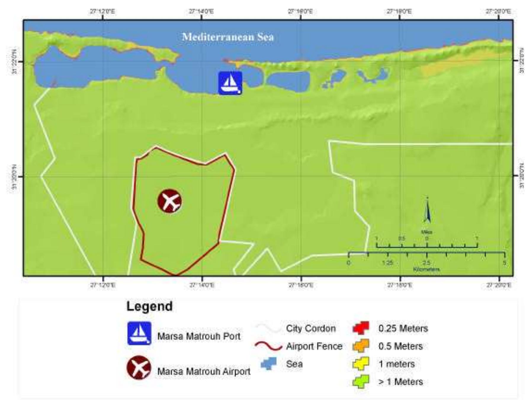 Different scenarios for sea level rise. figure 6. sea level