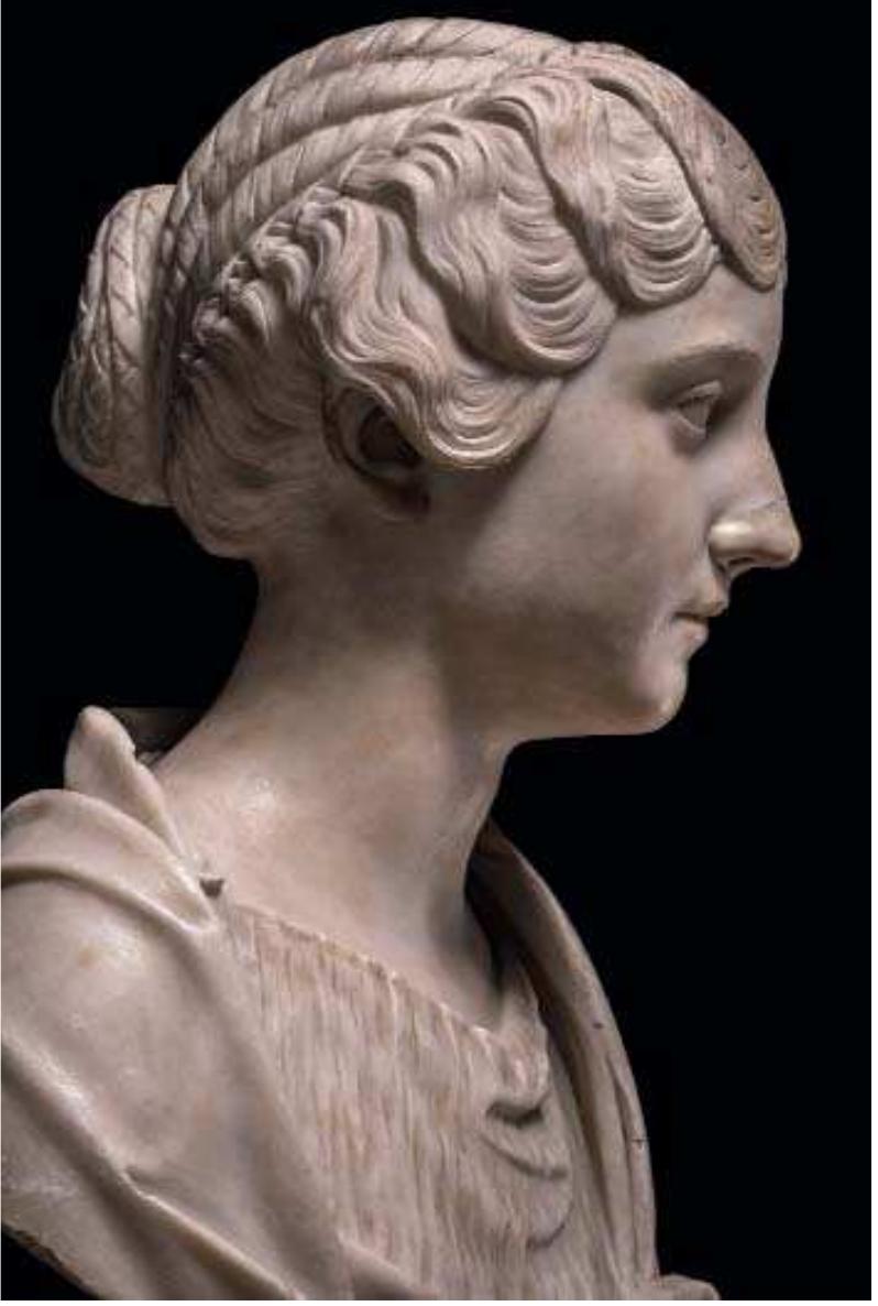 Bust of empress faustina the younger, 147-48 ad, marble, 60