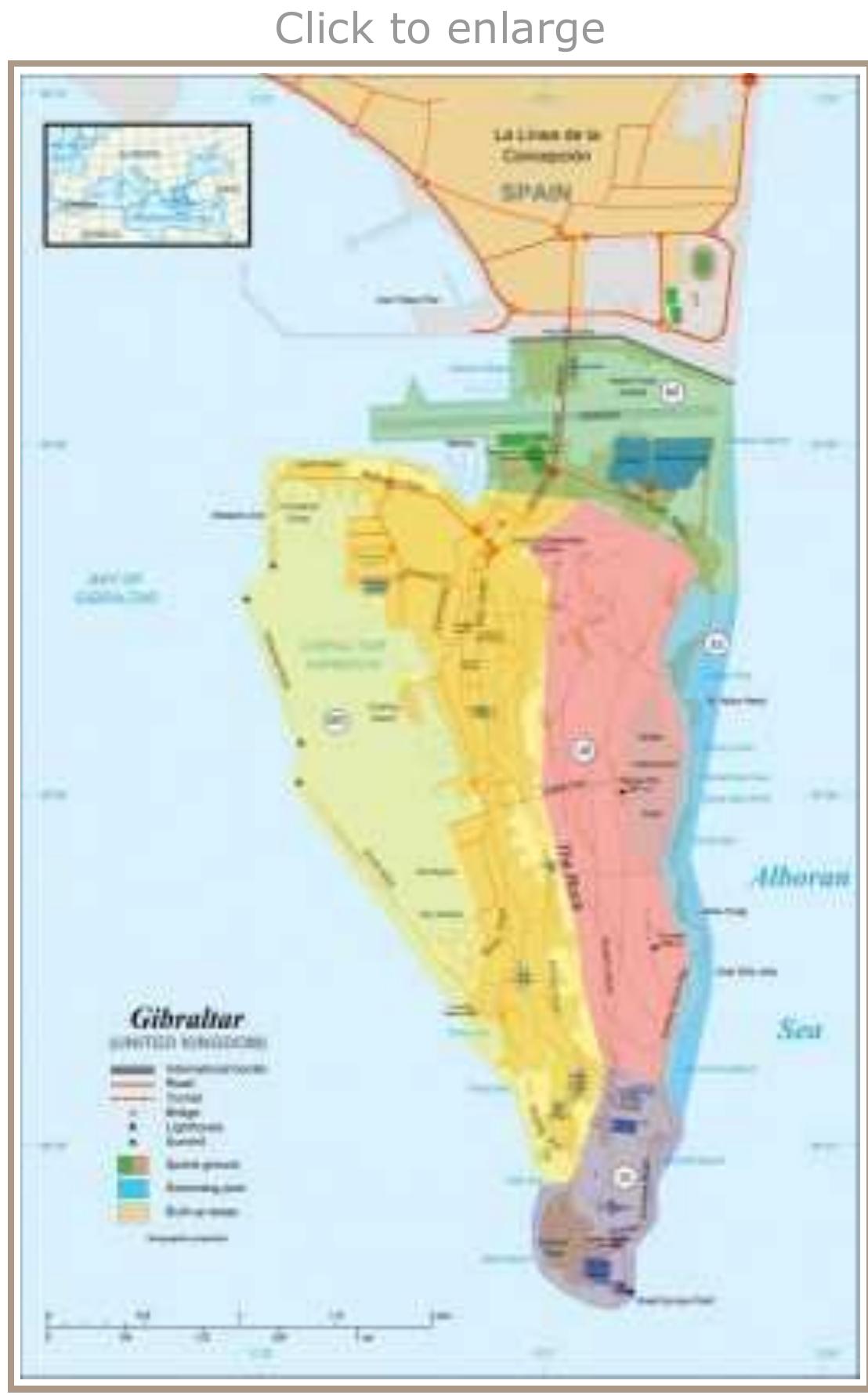 “igure 1. map of gibraltar showing the different survey