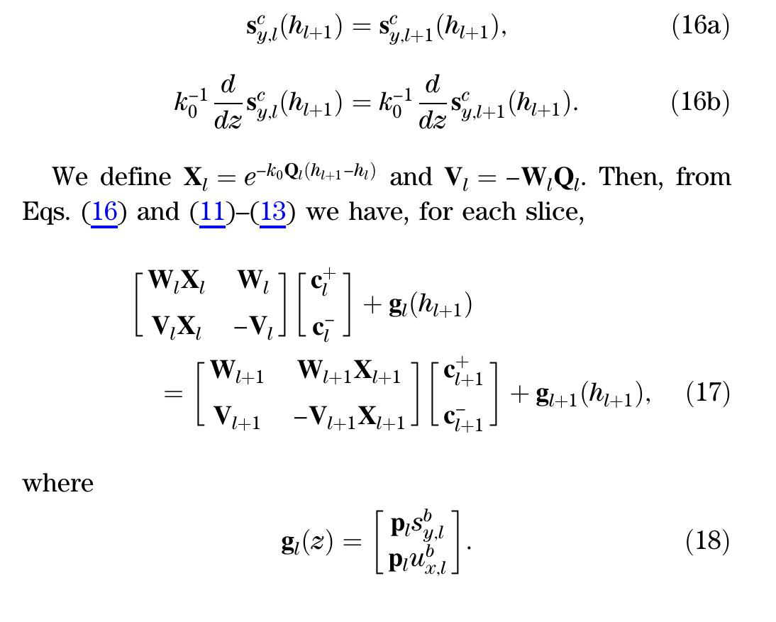 Figure 4 - Modified S-matrix algorithm for the aperiodic