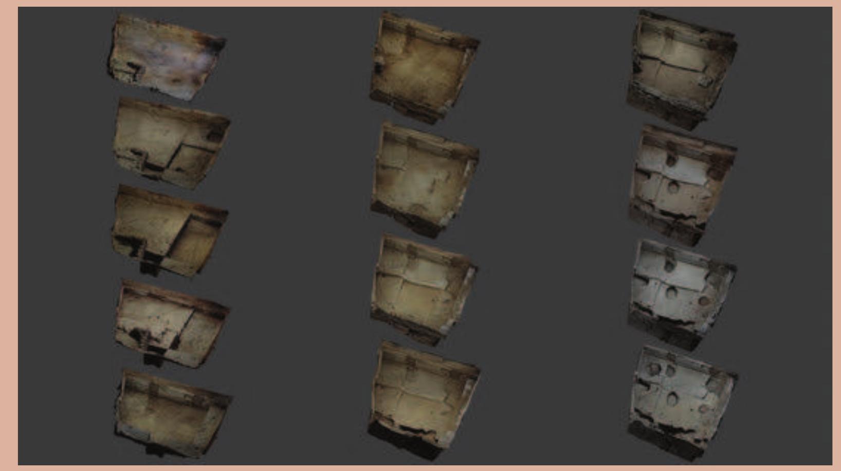 Ti different phases of excavation of b89 as generated by