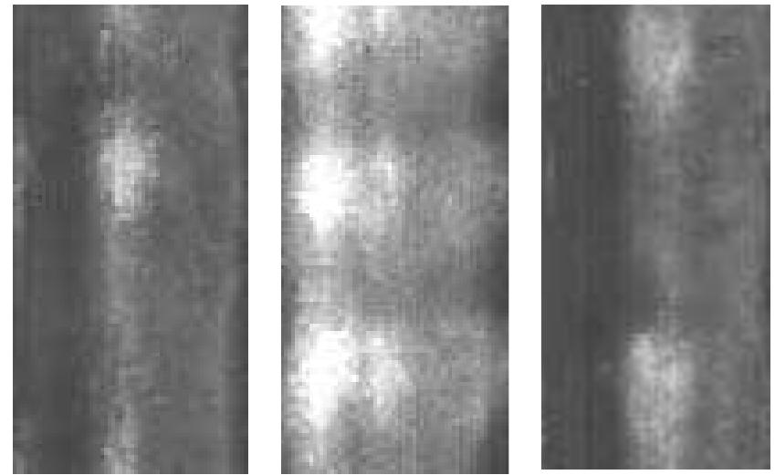 Example of defect and no defect (128 x 64 pixels) in sects.