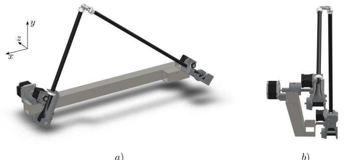 The 3d model of the planar stem parallel 2 d.o.f. robot. in
