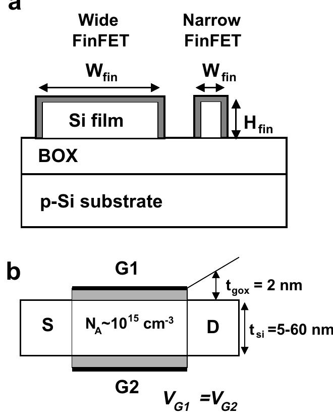 (a) schematic cross-section transversal to the channel