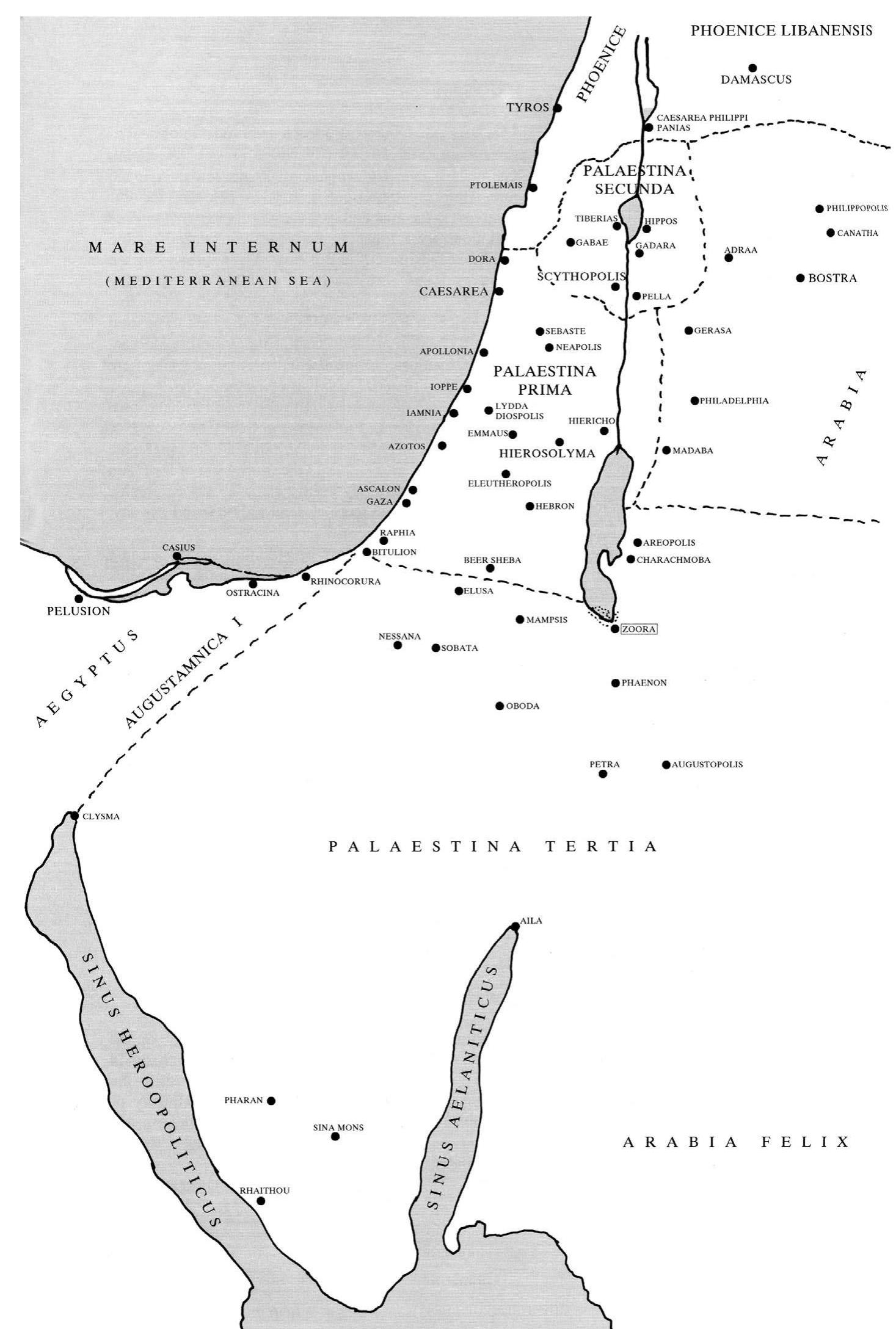 Map of the provinces in the byzantine period (after meimaris