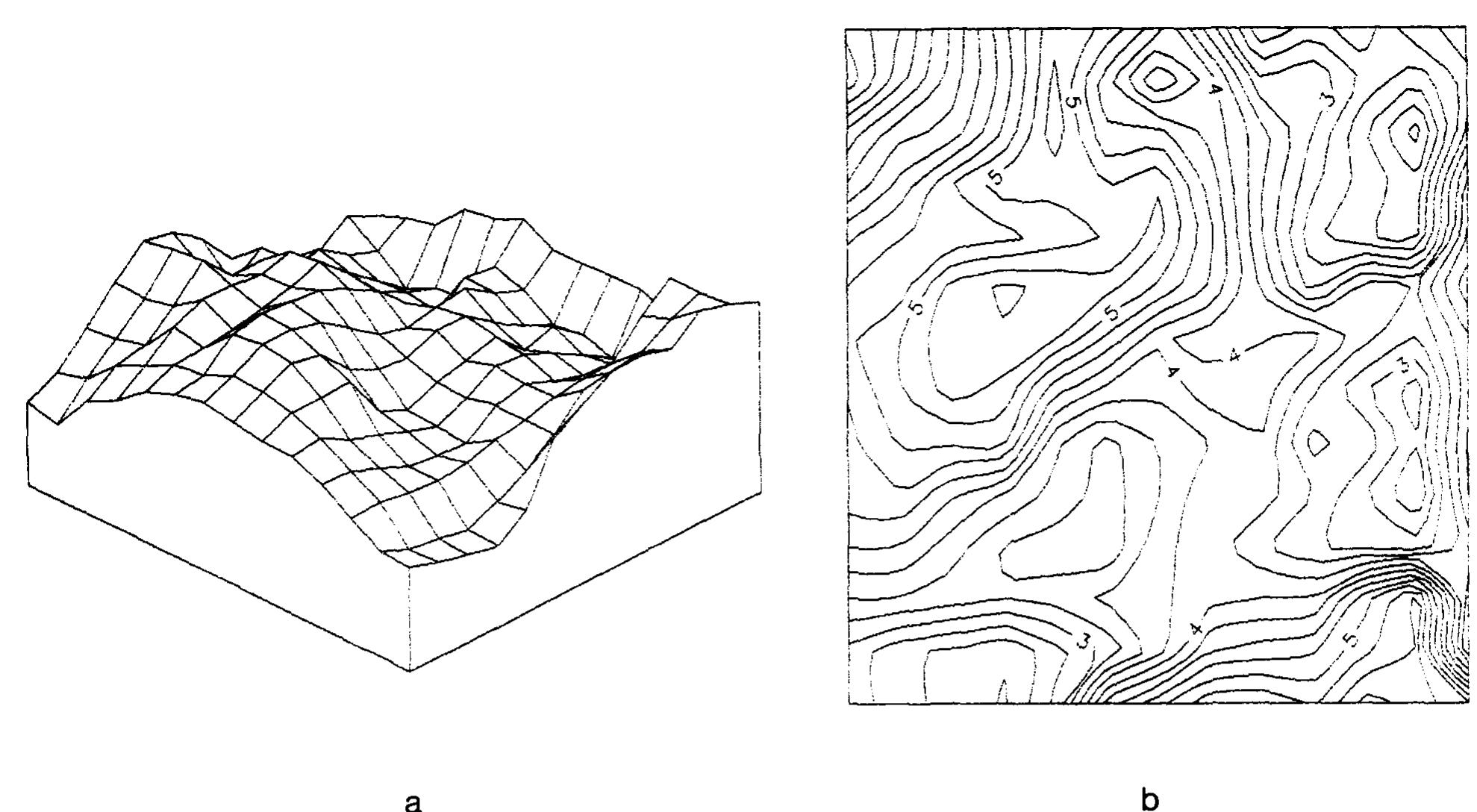 Digital model of a rock joint surface: (a) axonometric view;