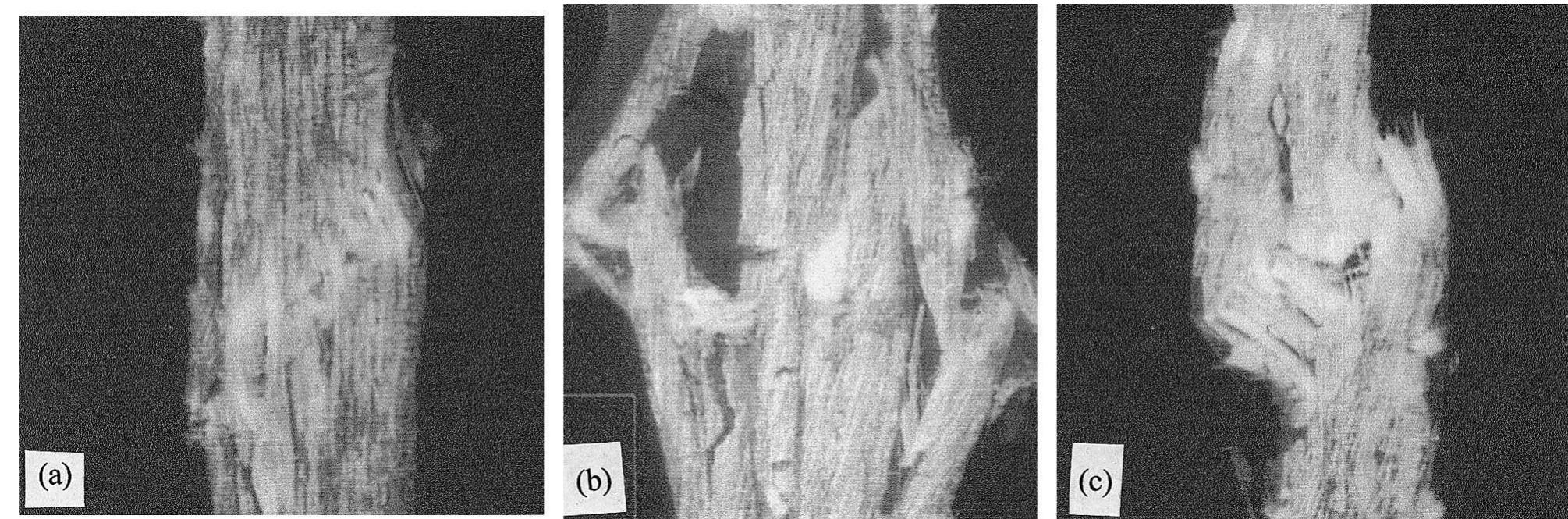 Compressive failure in: (a) non-crimp laminate composite;