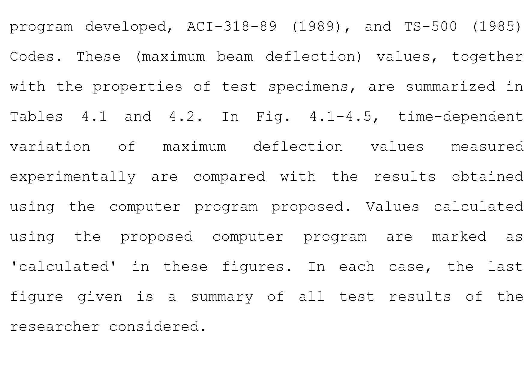 Table 2 - Deflections of Reinforced Concrete Beams and