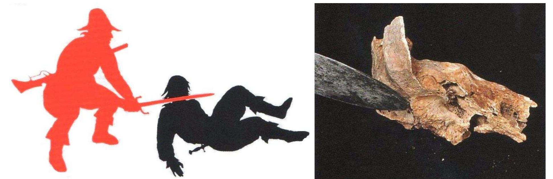 Forensic reconstruction based on injuries to the bone figure