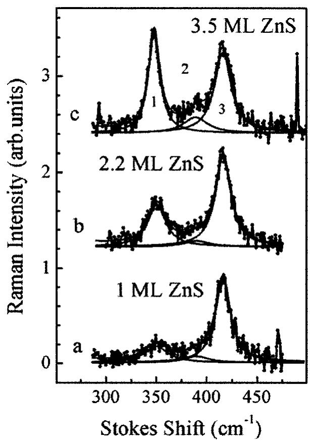 The parts of the raman spectra of cdse/zns qd’s in the