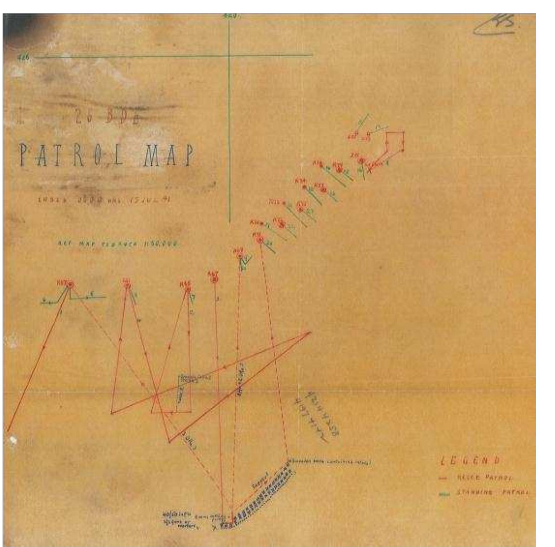 Map 3: this 26th brigade patrol map is a composite of each