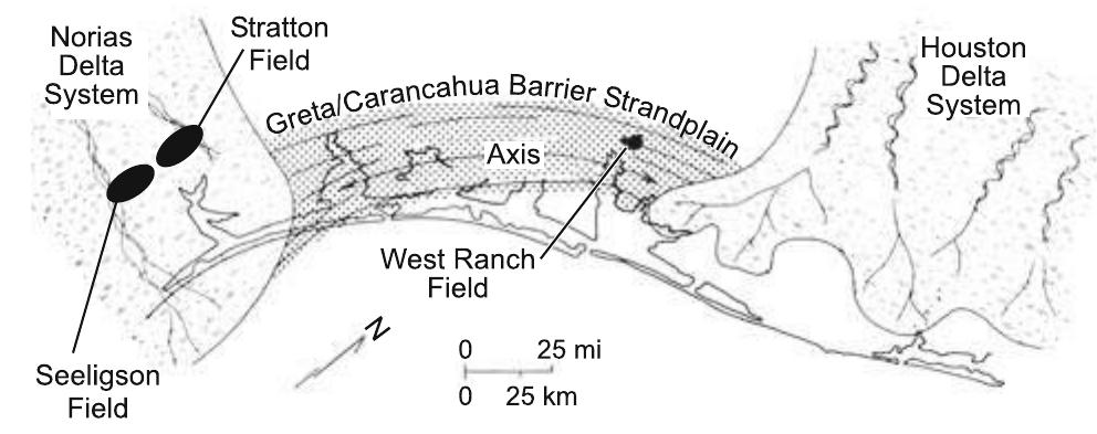 Location and oligocene depositional setting of west ranch,