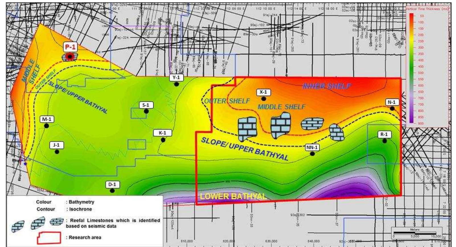 Facies distribution map in the n11-n14 map.