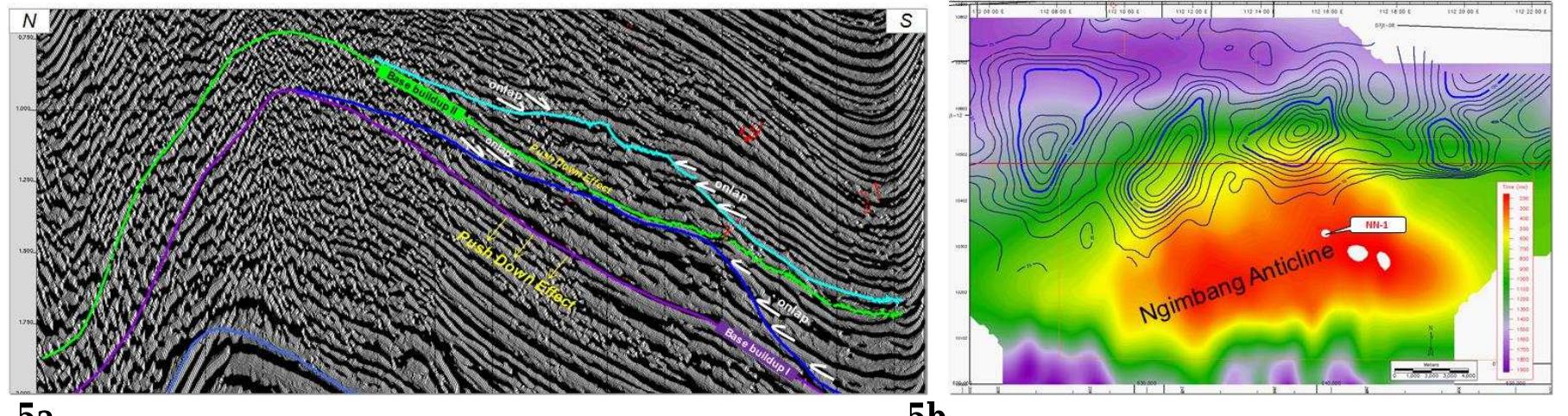 (5a) n-s 3d seismic cross section of the n1 1-n14 reefal