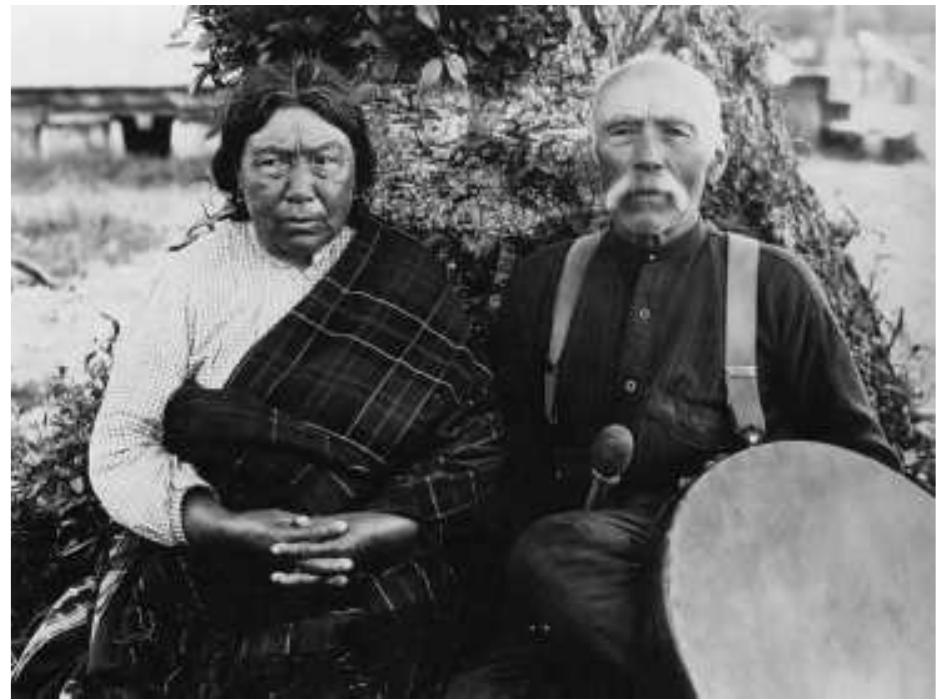 George and francine hunt, fort rupert, 1930. photo by j. b.
