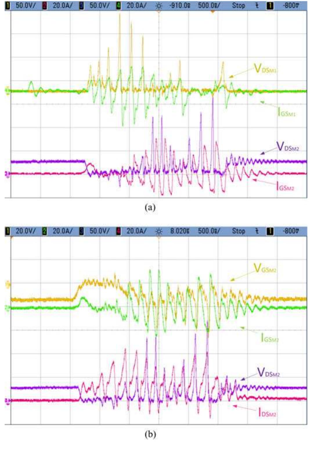 (a) turn-on and turn-off transients of the sic jfet power