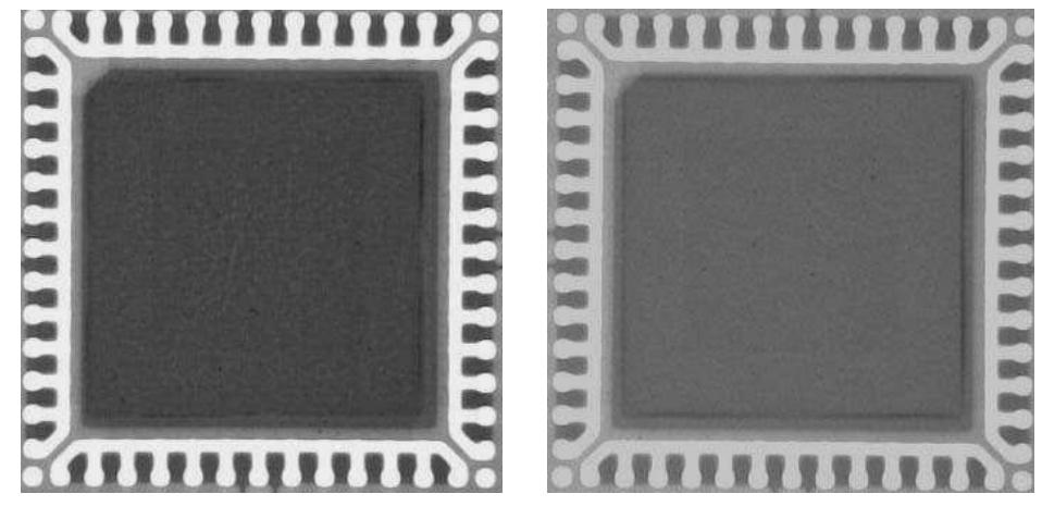 X-ray photos of stacked die units
