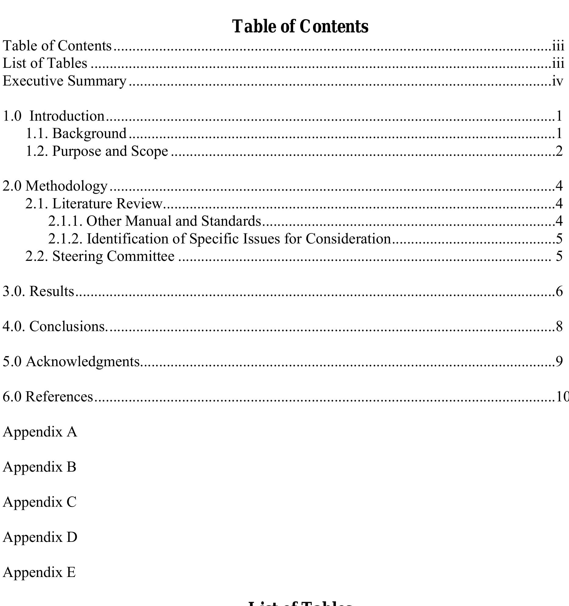 Table 2 - Statewide Traffic Signal Design and Timing Manual